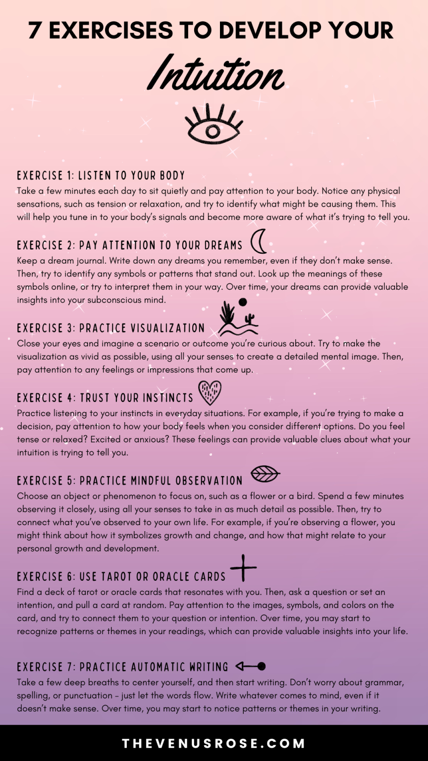 7 Easy Exercises to Strengthen Your Intuition - The Venus Rose